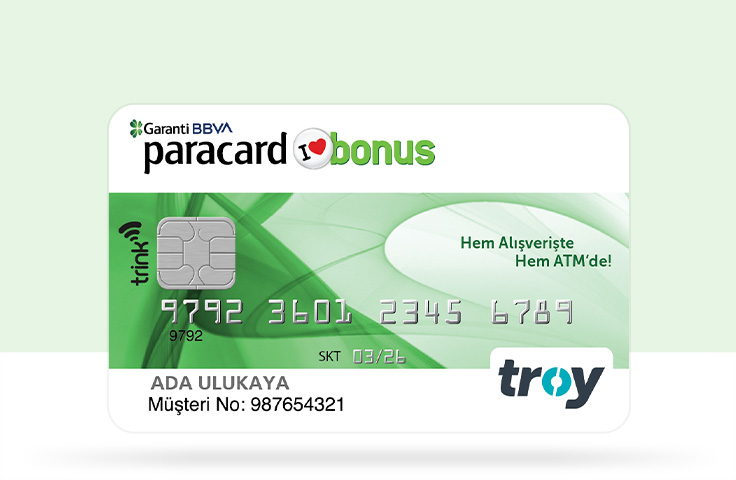 Paracard Bonus | Banka Kartı | Garanti BBVA